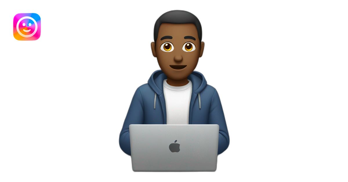 man facing laptop emoji | AI Emoji Generator
