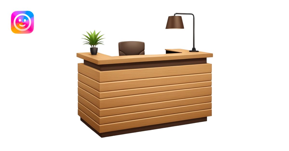 Reception desk emoji | AI Emoji Generator