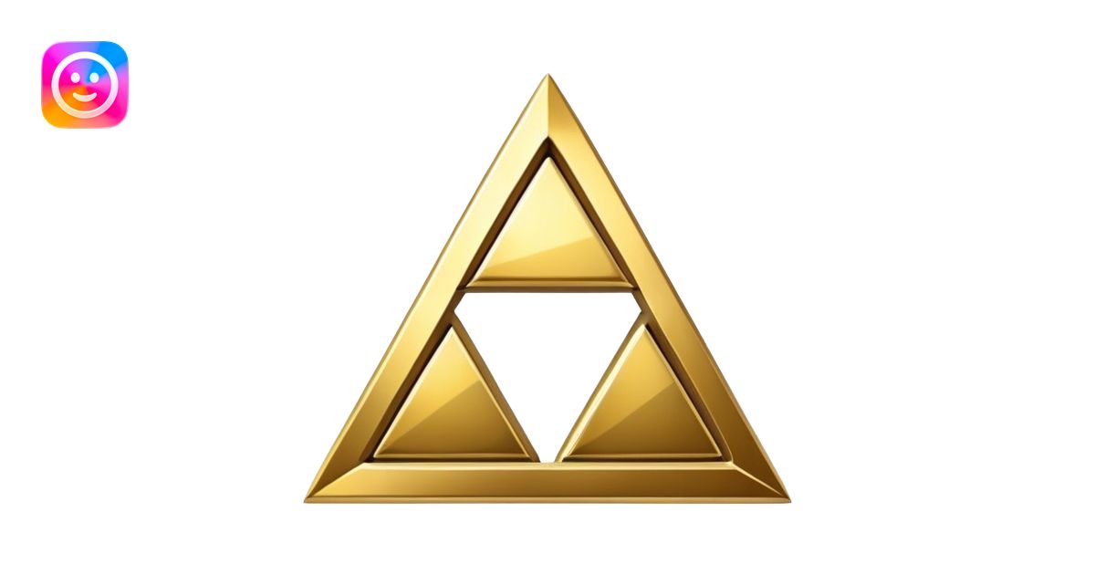 Triforce symbol from Legend of Zelda, three golden triangles arranged ...