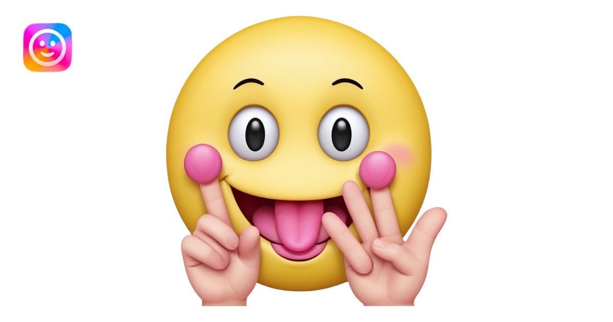 The image is a digital illustration of a yellow smiley face with big ...