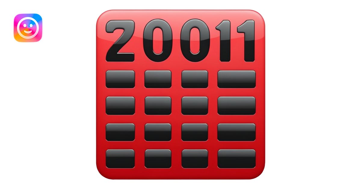 Black-red numbers in squares emoji | AI Emoji Generator