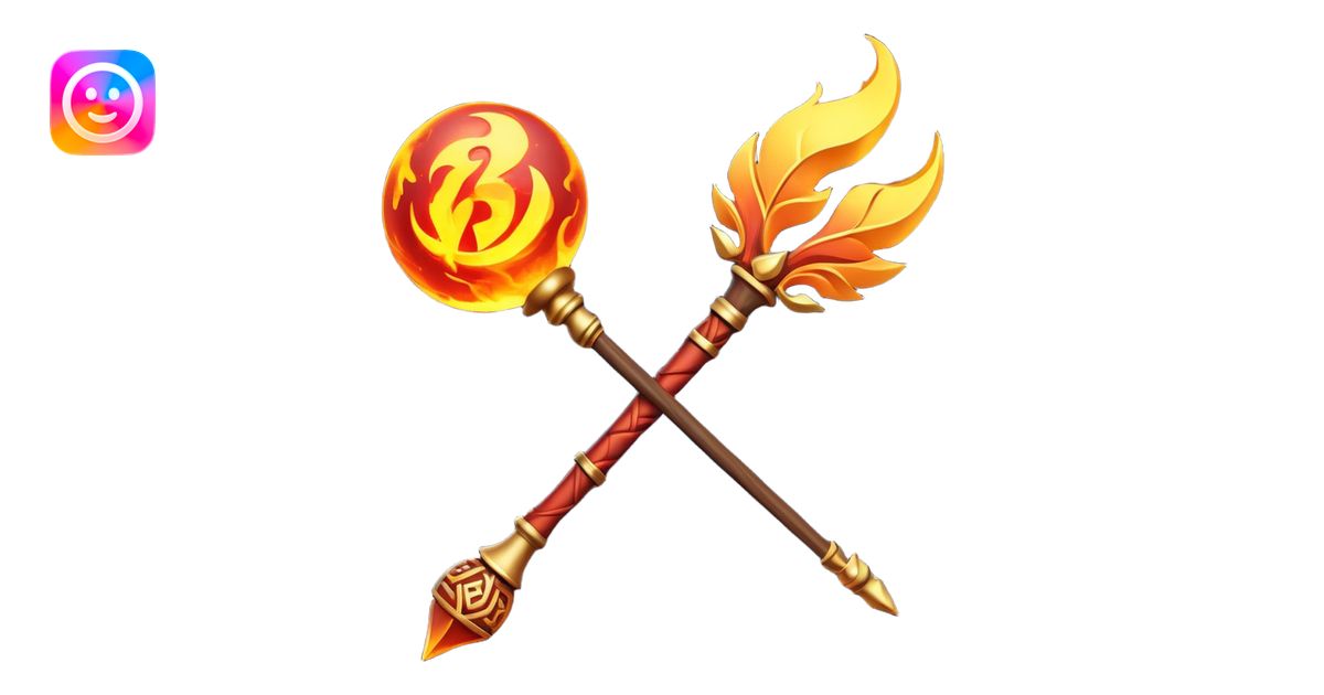 Clash of Clans aesthetic: Cinematic fireball Magic Staff Emoji ...
