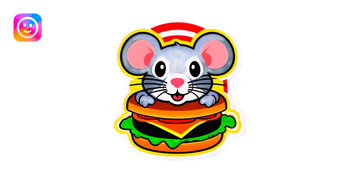 Rat burger image | AI Emoji Generator