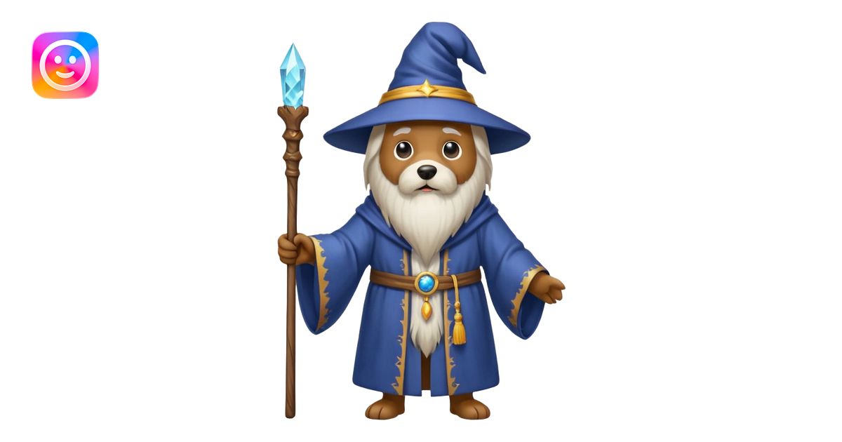 Dog wizard emoji | AI Emoji Generator