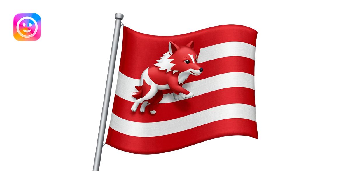 Flag that says #Wolf99 emoji | AI Emoji Generator