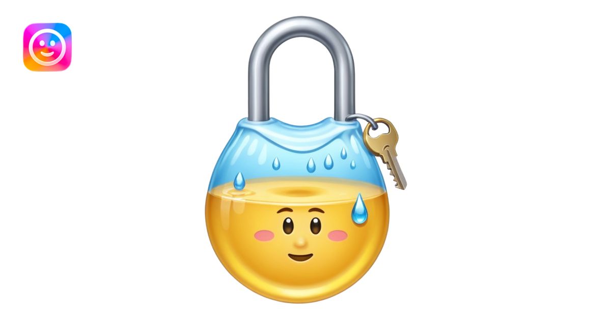 moisture WITH LOCK emoji | AI Emoji Generator