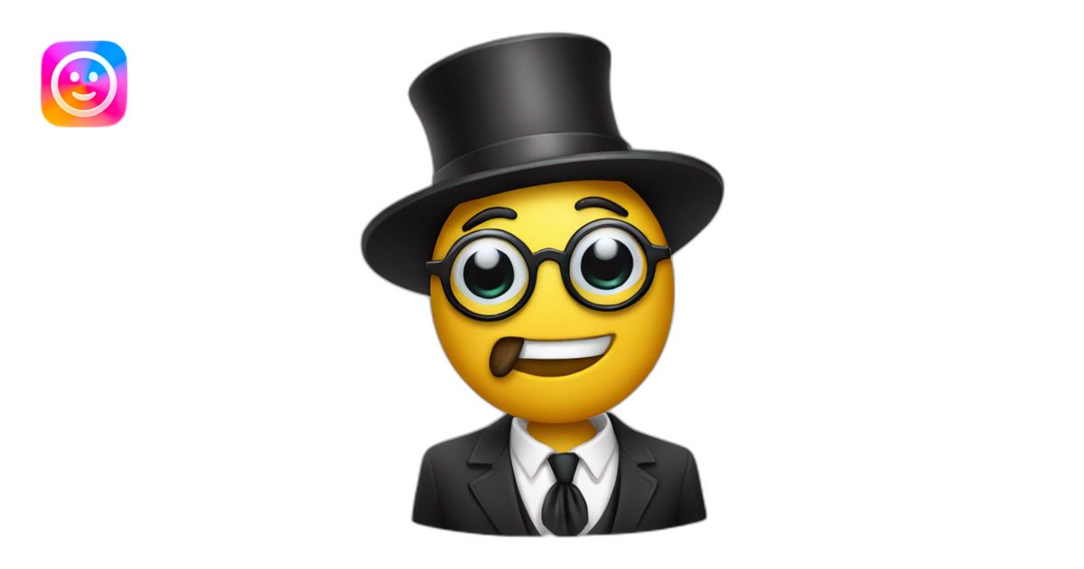 Sus with monocle and hat emoji | AI Emoji Generator