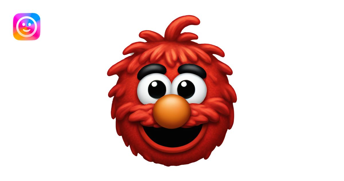 Cute Elmo head emoji | AI Emoji Generator