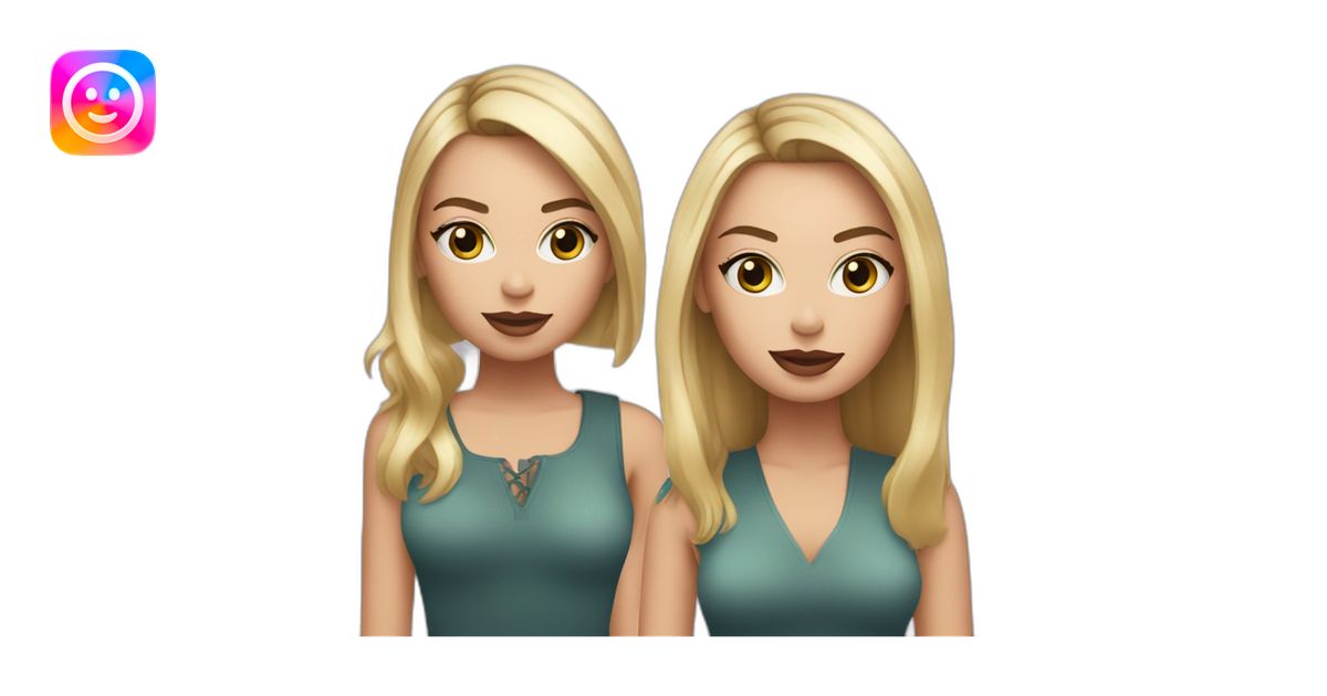 Margot robbie and megan with straight hair emoji | AI Emoji Generator