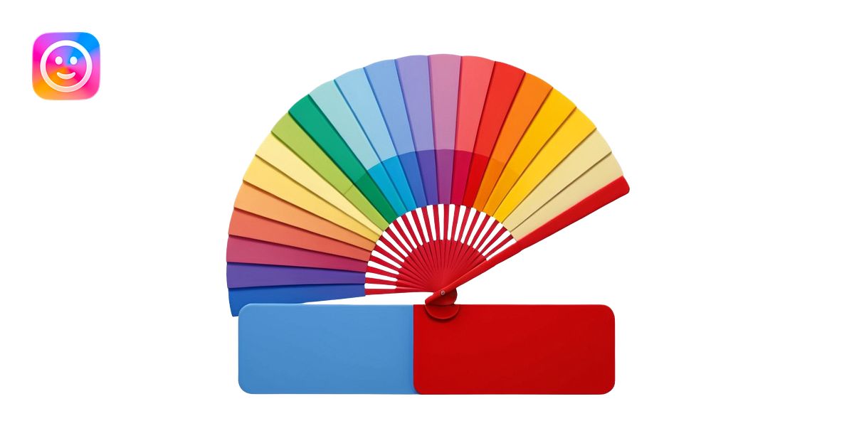 3D pantone colour fan spread emoji | AI Emoji Generator