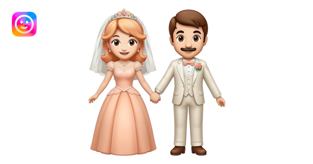 Peach and mario getting married emoji | AI Emoji Generator