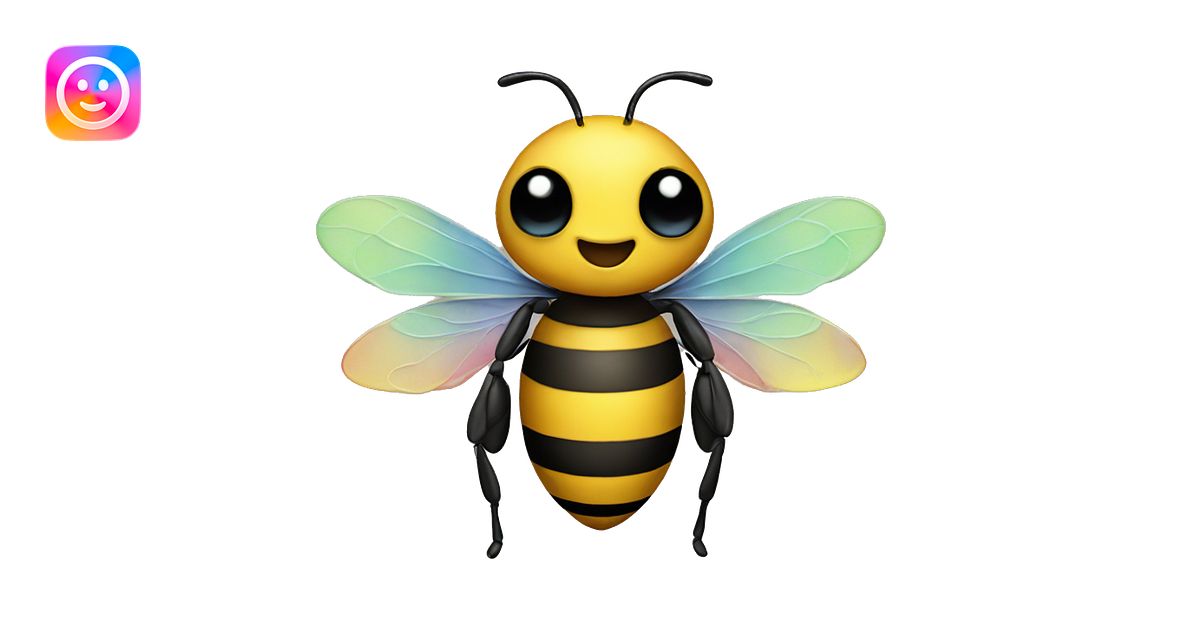 Rainbow bee emoji | AI Emoji Generator