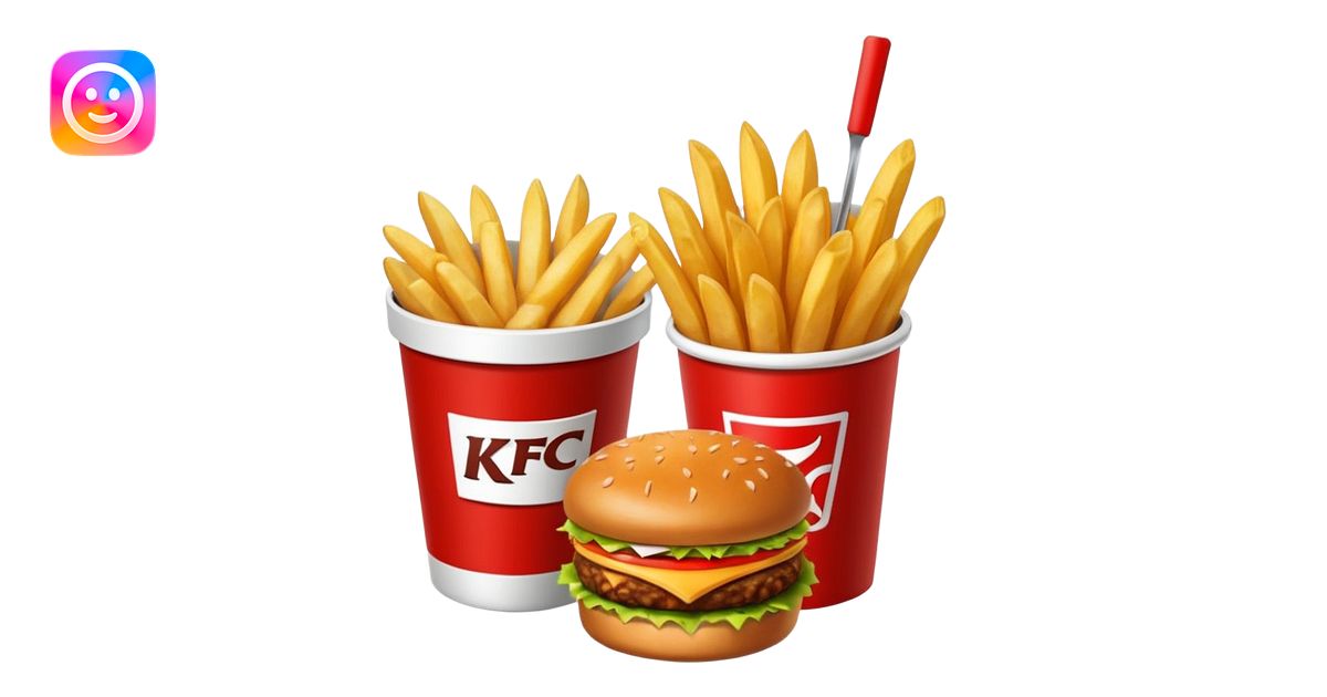 Plateau rouge avec dessus une bucket de poulet KFC , des frite dans un ...