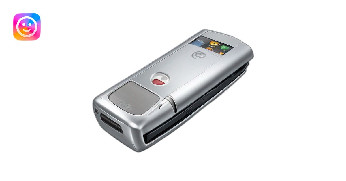 Silver Fold out Motorola Razr V3 mobile device with the iconic ...