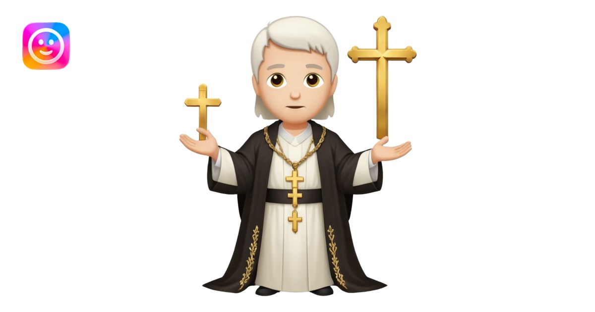 priest, full body emoji | AI Emoji Generator