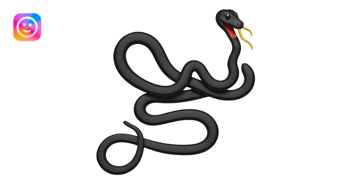 Minimalist emoji-style sticker of a bent paperclip shaped like a snake ...