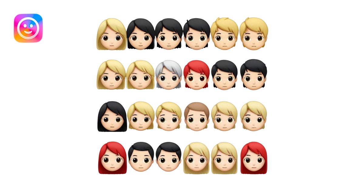 Chibi-style characters with small bodies and big heads emoji | AI Emoji ...