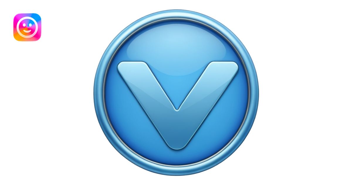 Blue check mark emoji | AI Emoji Generator