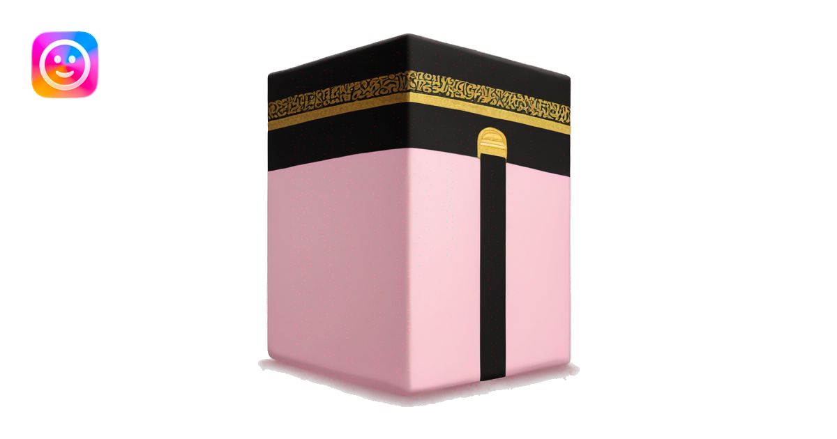 Light pink kaaba emoji | AI Emoji Generator