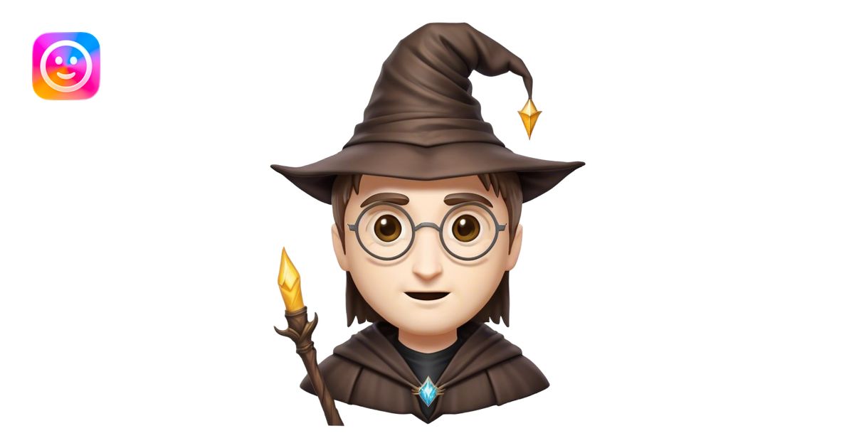 Cinematic Realistic Harry Potter Pop Culture Emoji, featuring a ...