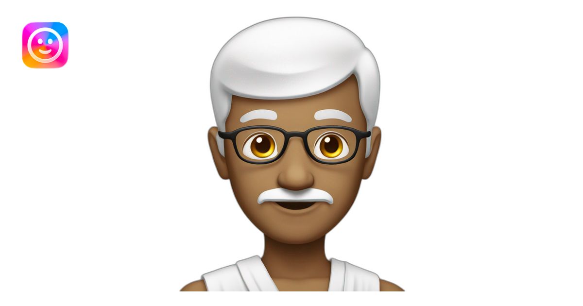 Sarcastic-Ghandi emoji | AI Emoji Generator