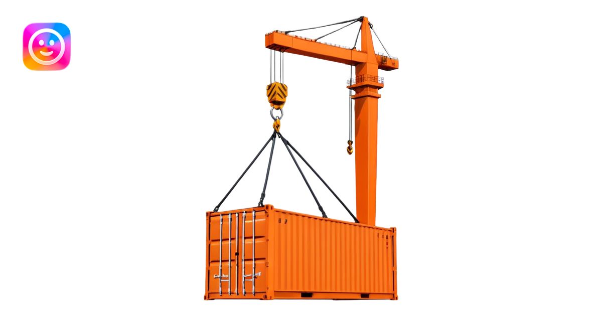 crane lifting a container emoji | AI Emoji Generator