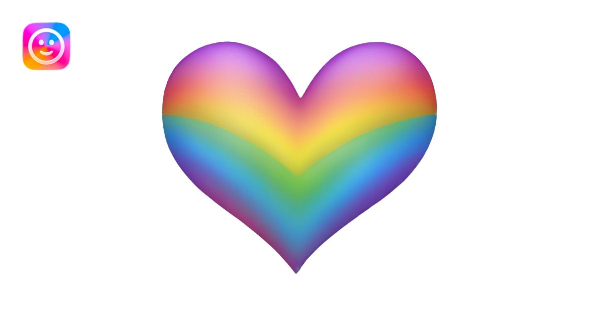 Rainbow heart emoji | AI Emoji Generator