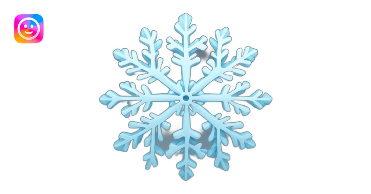Snowflake 3D emoji | AI Emoji Generator