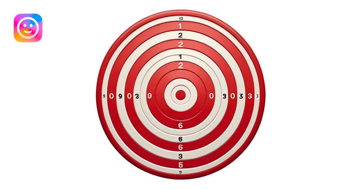 Red-white bullseye target board emoji | AI Emoji Generator