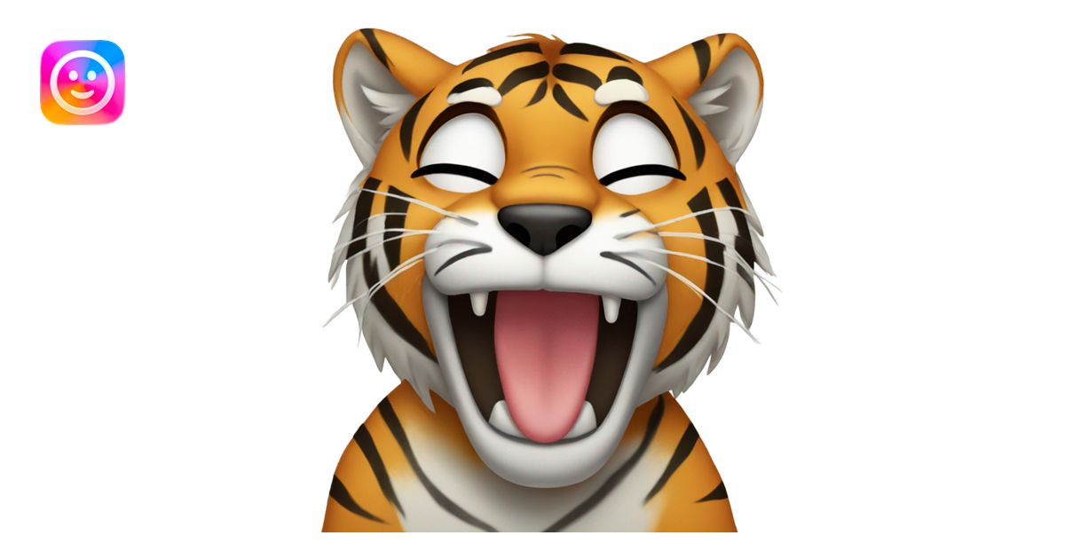 Tiger crying tears emoji | AI Emoji Generator
