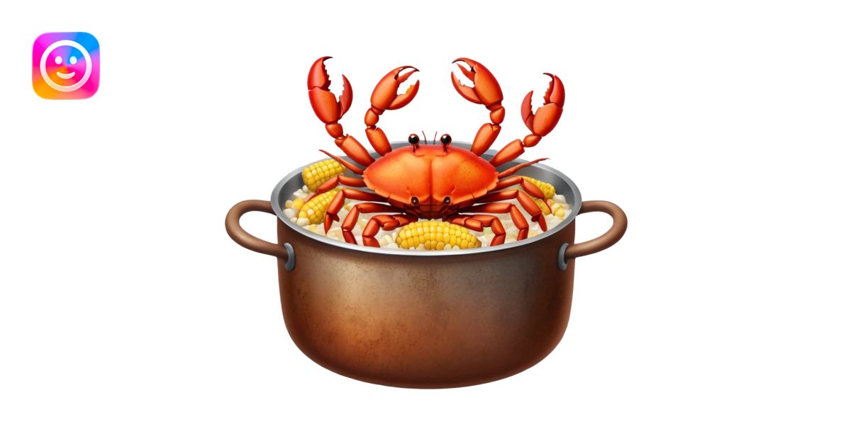 Cajun crab seafood boil emoji | AI Emoji Generator