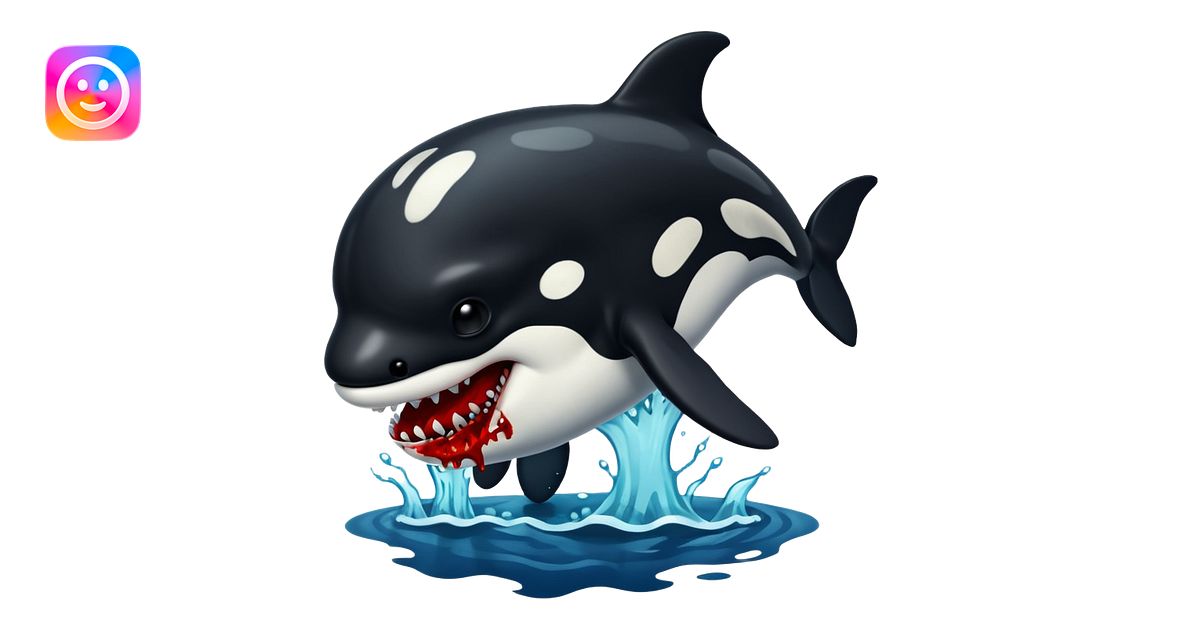 orca as a zombie emoji | AI Emoji Generator