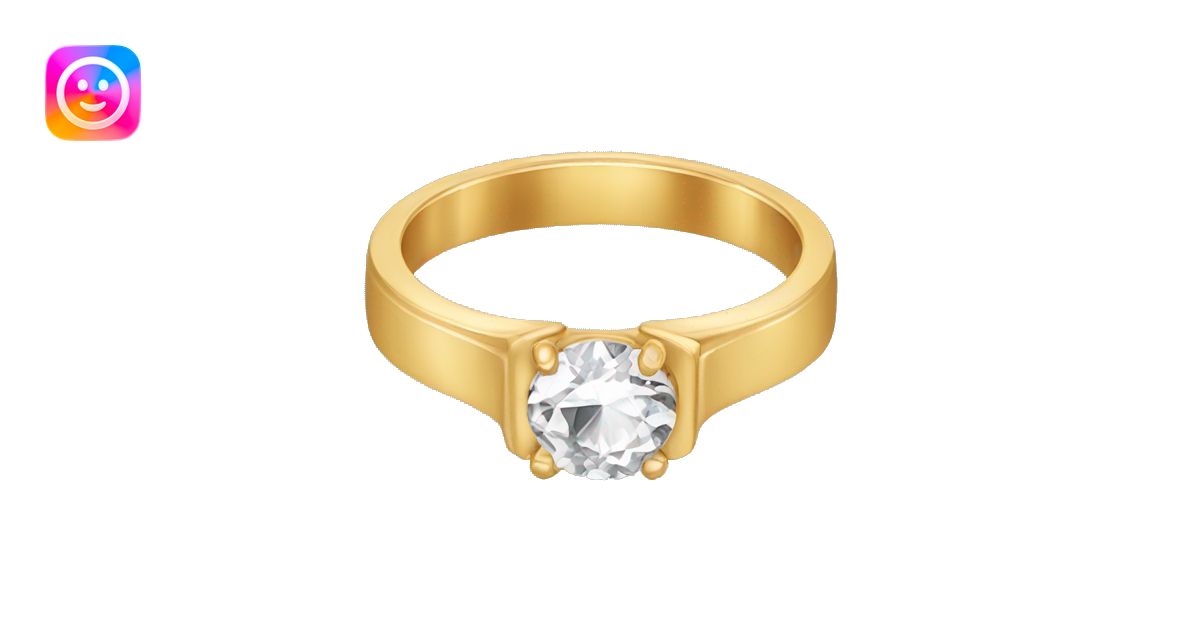 gold engagement ring emoji | AI Emoji Generator