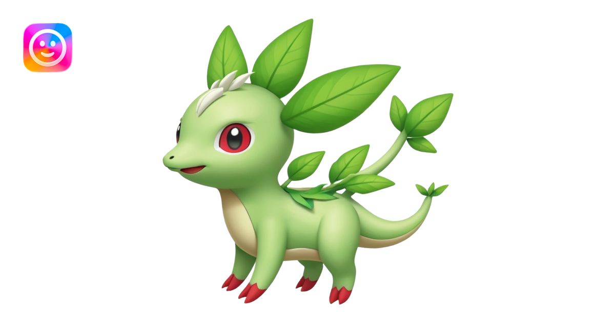 Celebi-Flygon-Shaymin-Chikorita-fusion (full body) emoji | AI Emoji ...