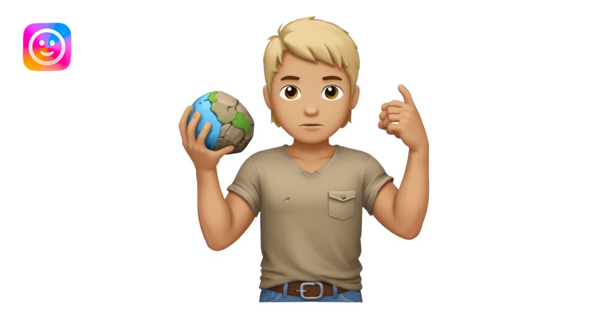 Atlas the greek god with a boulder and shirt With hole emoji | AI Emoji ...