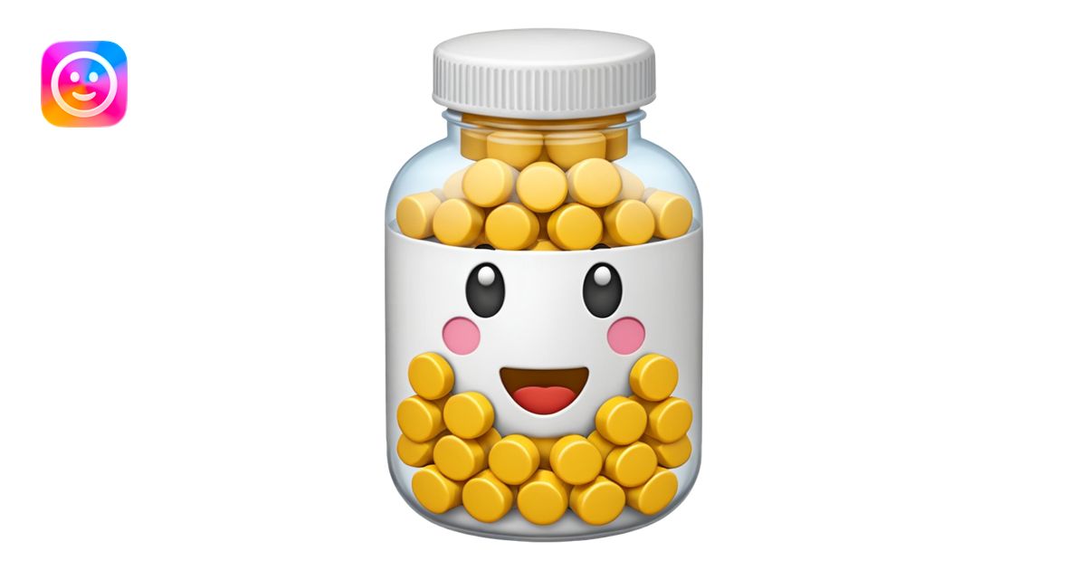 emoji de un frasco de pastillas emoji | AI Emoji Generator