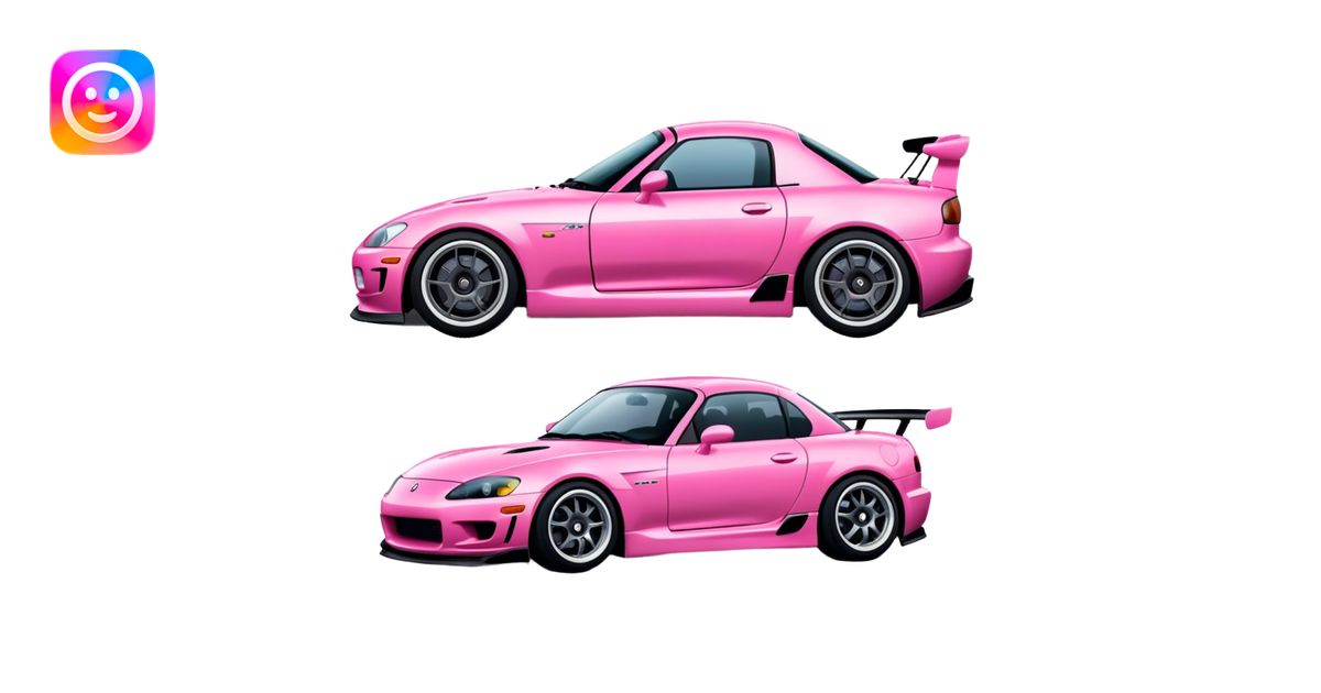 Fast furious suki s2000 pink car emoji | AI Emoji Generator