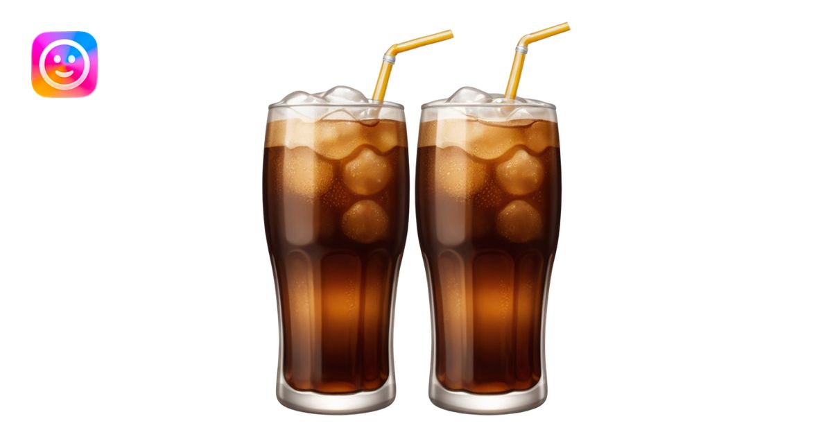Half-Filled Glasses cola emoji | AI Emoji Generator