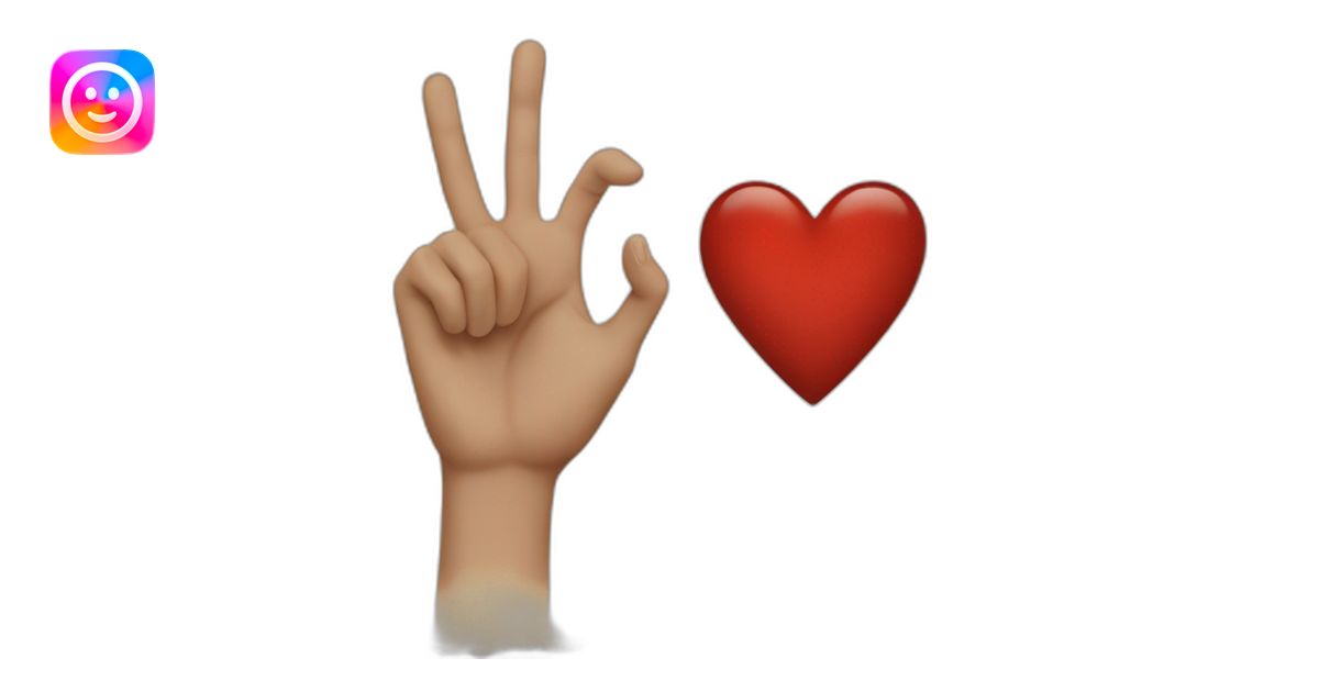 Half Heart with hand emoji | AI Emoji Generator