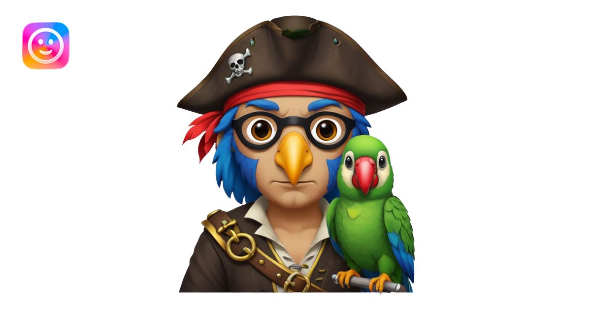 pirate and parrot emoji | AI Emoji Generator