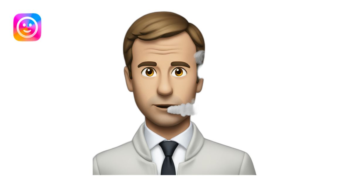 Macron smoke emoji | AI Emoji Generator