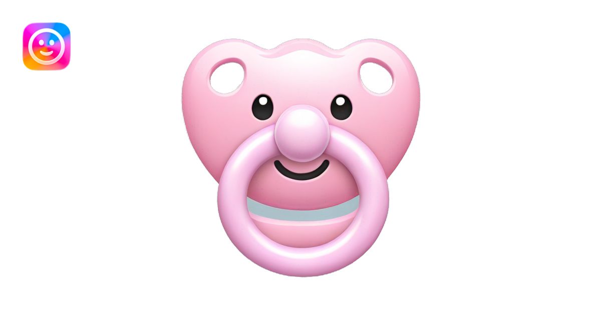 Pastel pink pacifier emoji | AI Emoji Generator