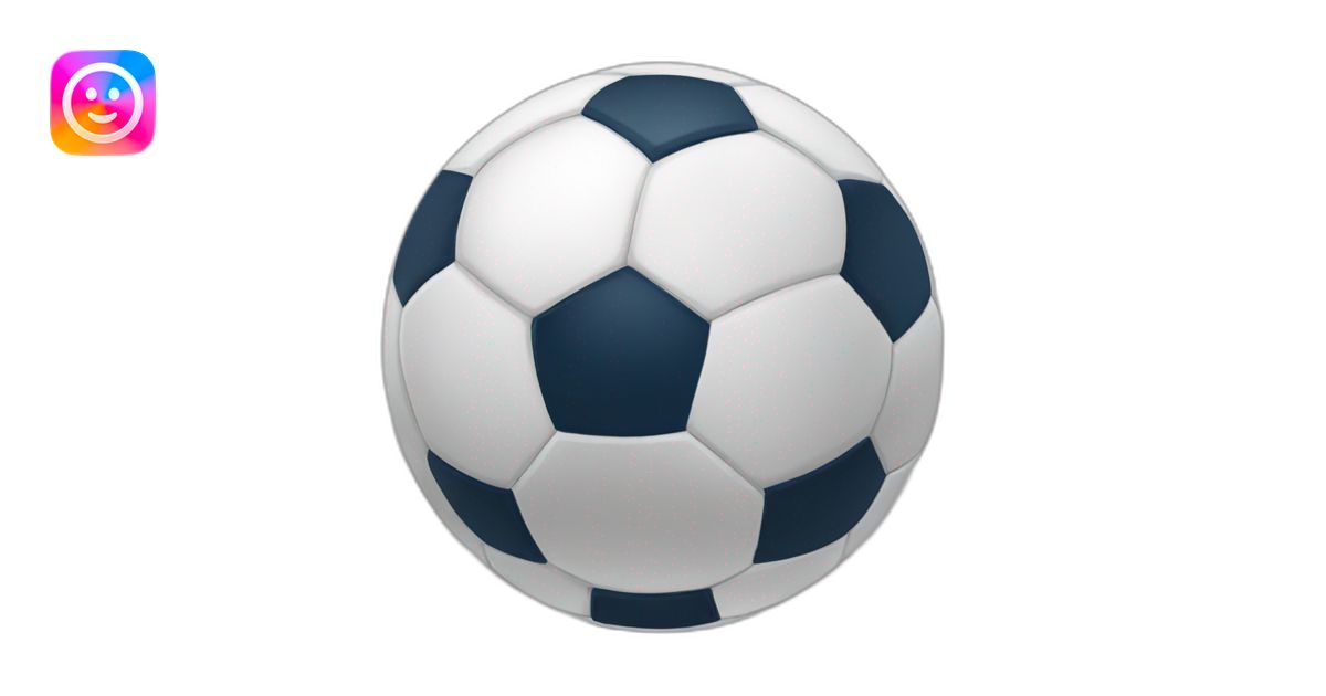 Coracao em formato de bola de futebol emoji | AI Emoji Generator