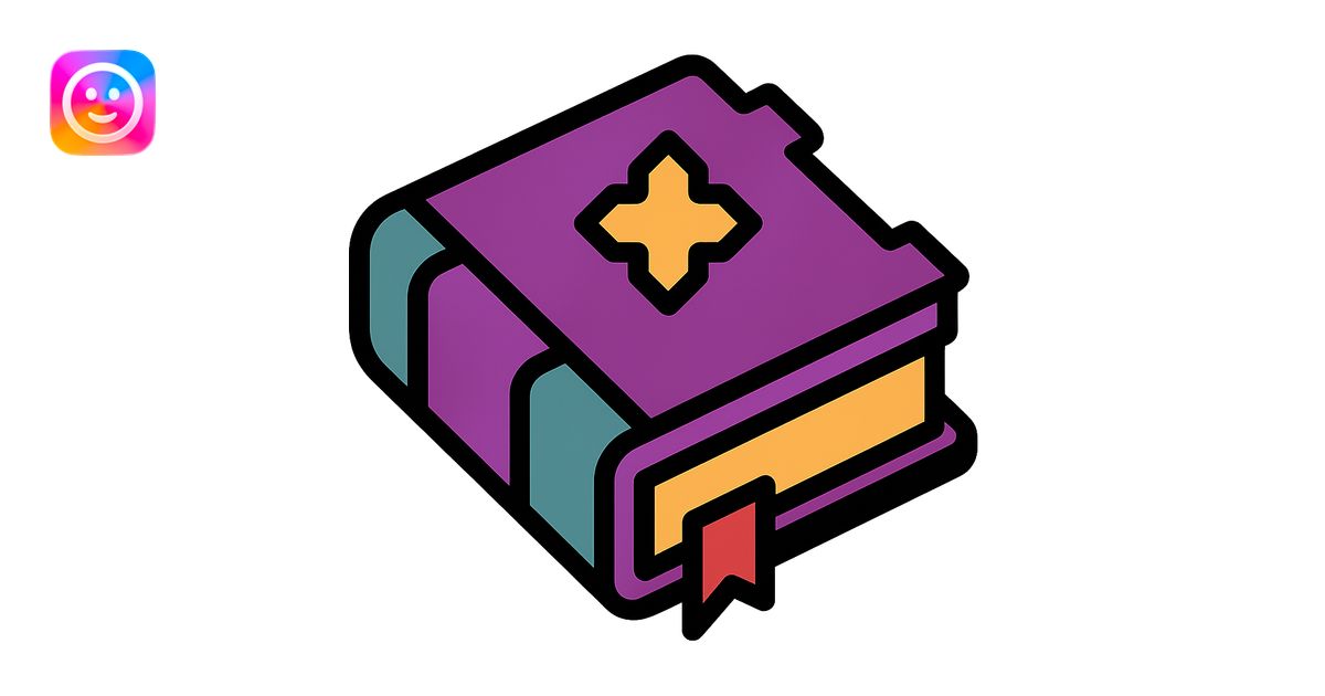 enchanted book from Minecraft emoji | AI Emoji Generator