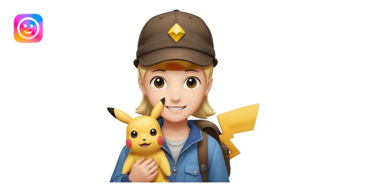 Pokemon and the new Pokemon Trainers emoji | AI Emoji Generator