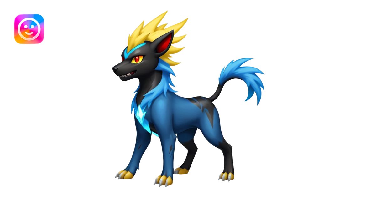 Luxray-Manectric-Houndoom-Pokémon-Fakémon-hybrid-creature emoji | AI ...