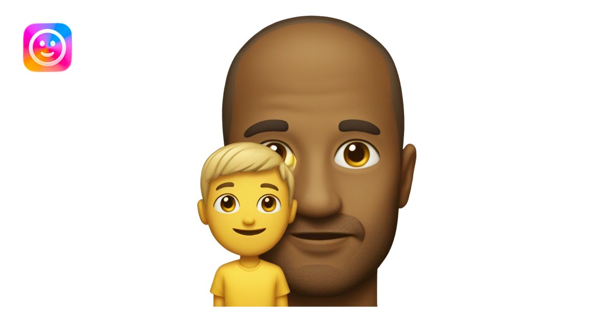 dad with kid emoji yellow skin emoji | AI Emoji Generator