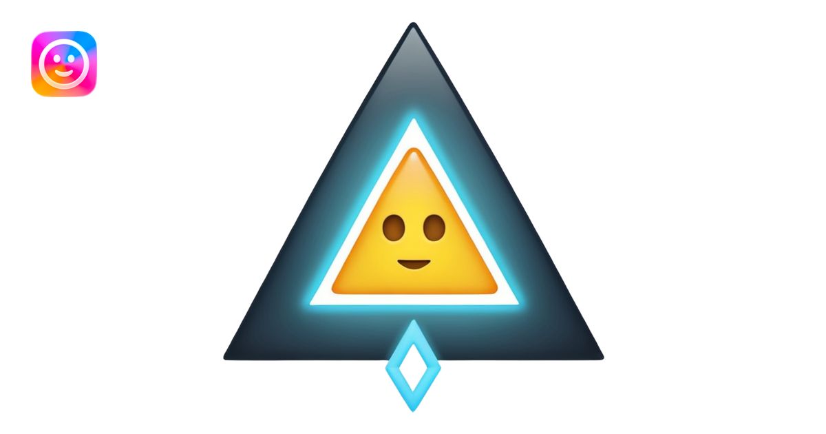 iOS style emoji, minimal summoning symbol, three dots triangle emoji ...