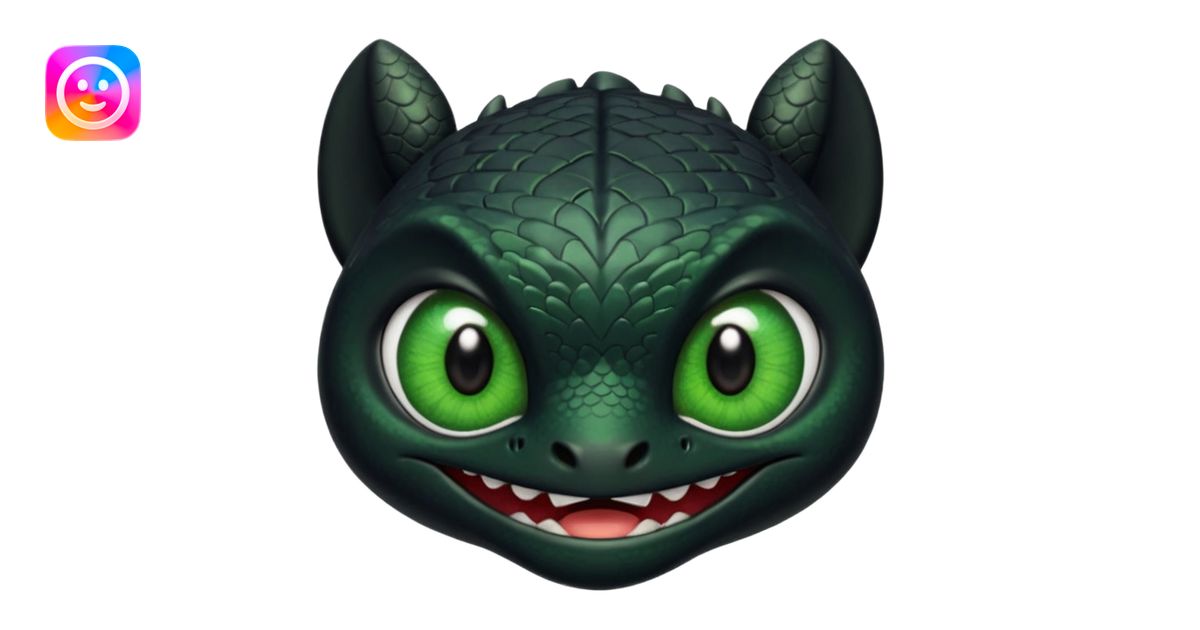 Toothless face only from how to train your Dragon emoji | AI Emoji ...