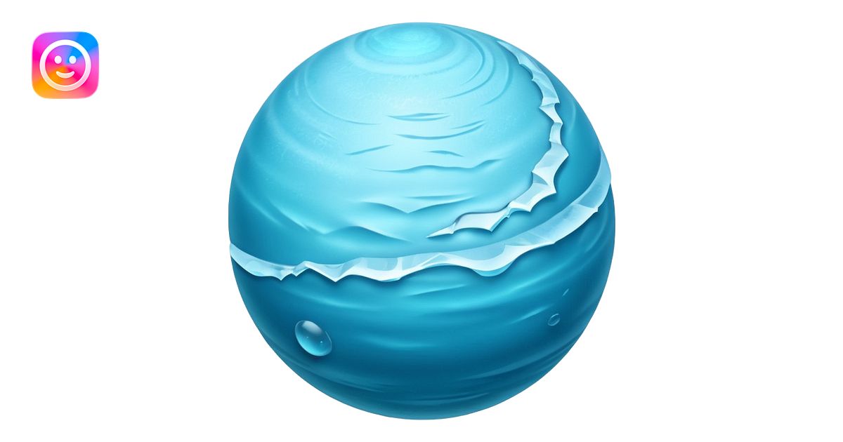Planet uranus. matted surface emoji | AI Emoji Generator
